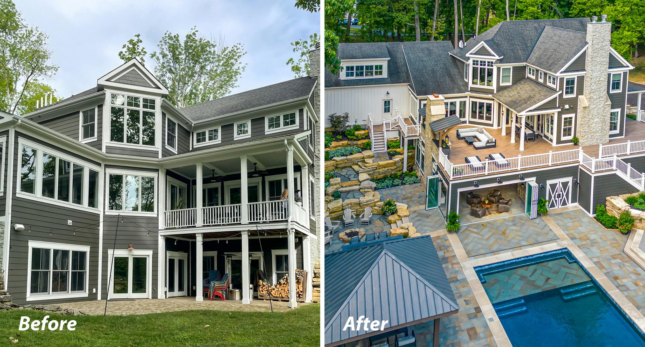 Eye-Catching Custom Home Addition with Accordion Glass Doors